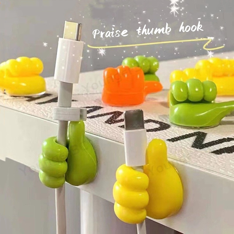 Multifunctional Cable Clip Organizer Thumb Hooks Wall Hook Cable ...