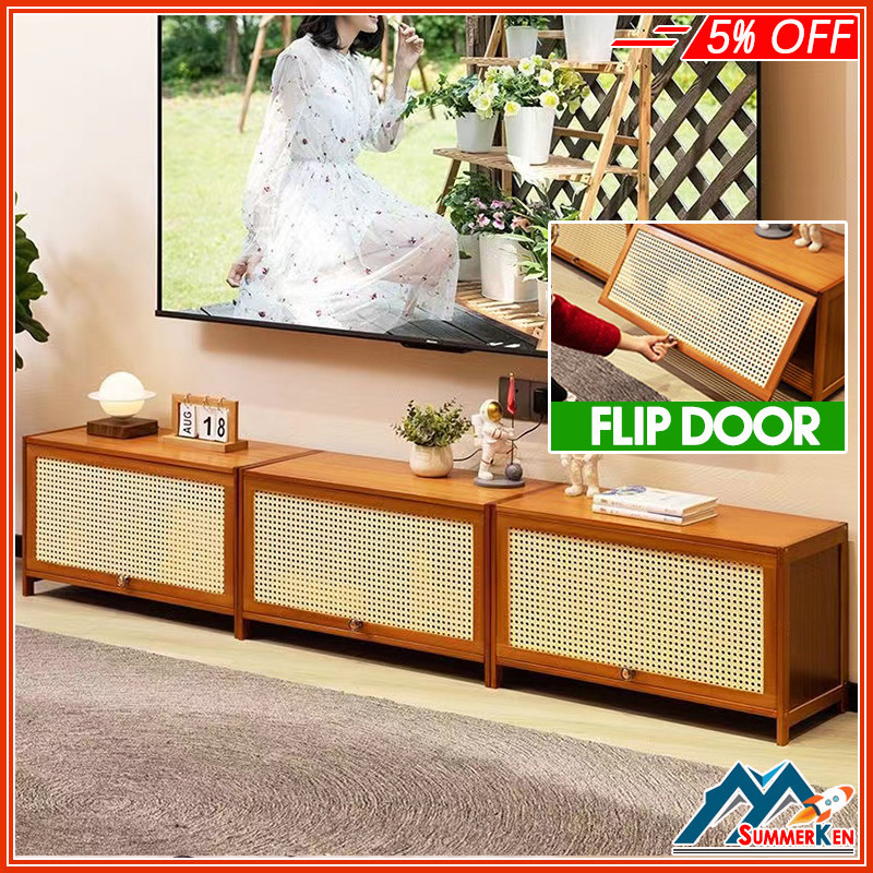 Simple TV Console TV Cabinet with Flip Door Home Coffee Table Side ...