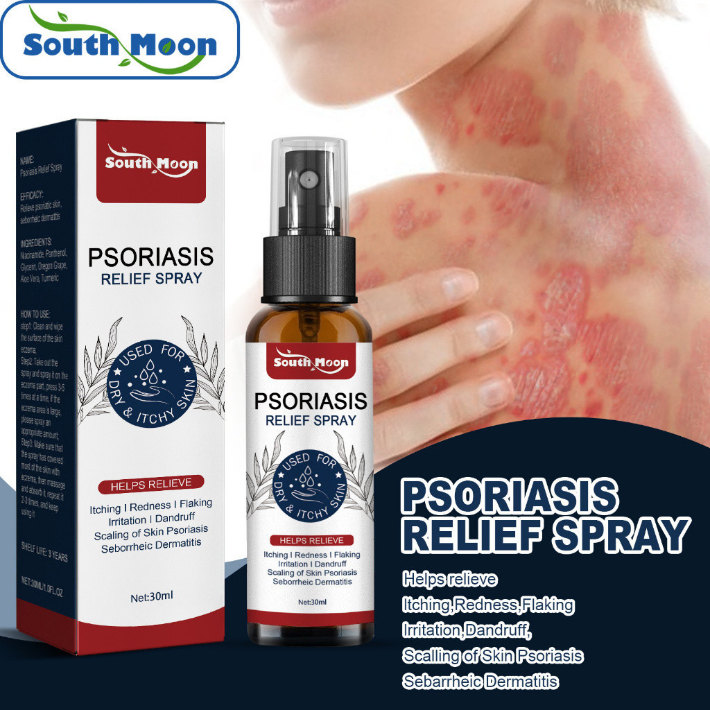 PSOS South Moon Psoriasis Relief Spray 30ml Hand Foot Scalp Eczema ...