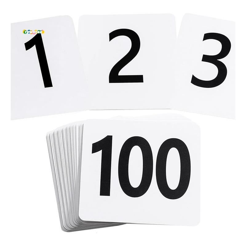 100Pcs Table Numbers 1-100,Plastic Table Numbers, Double Sided Table ...