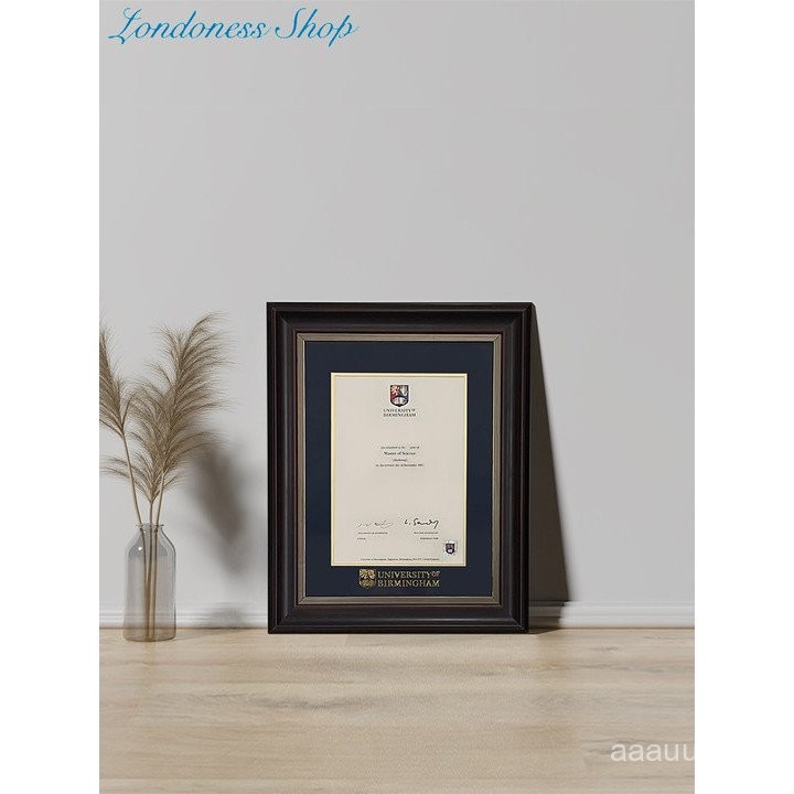 UK Graduation Certificate Framed Solid Wood Photo Frame Foreign ...