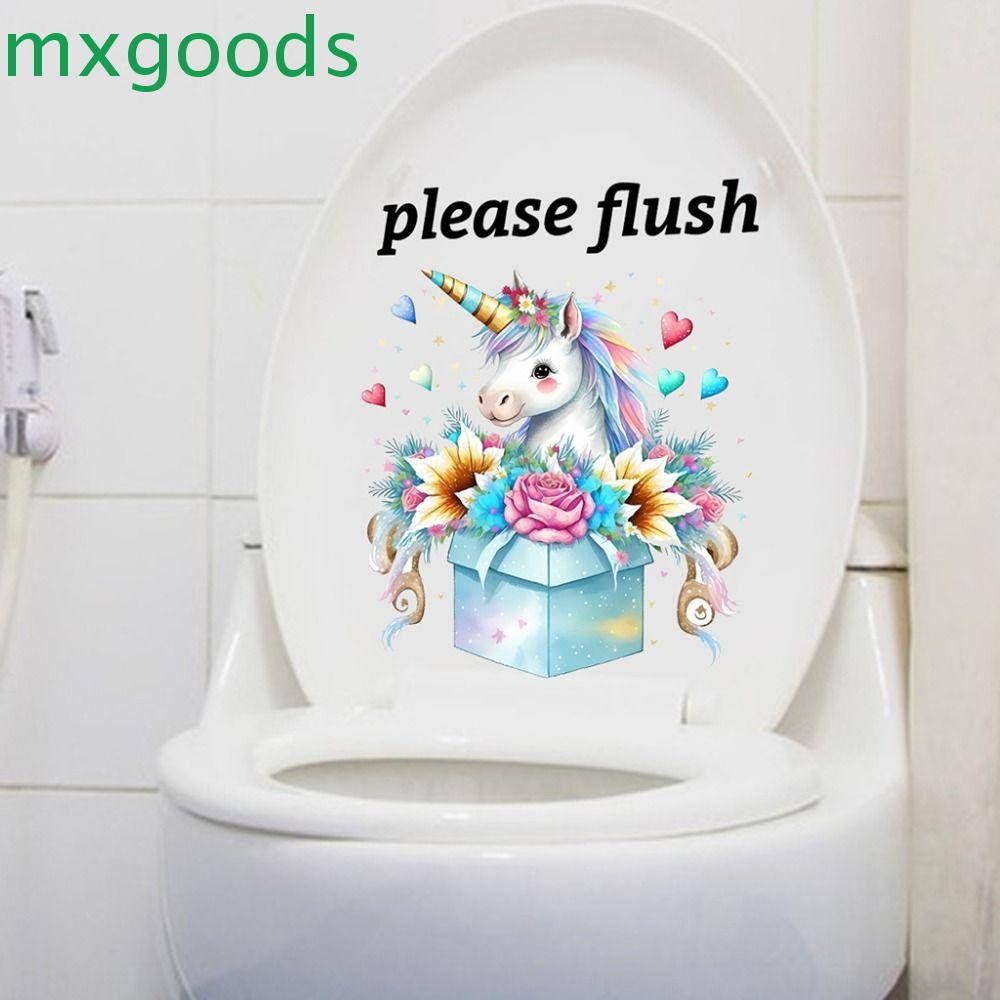 MXGOODS Sea Animal Toilet Sticker, Please Flush Washable Toilet Sign ...