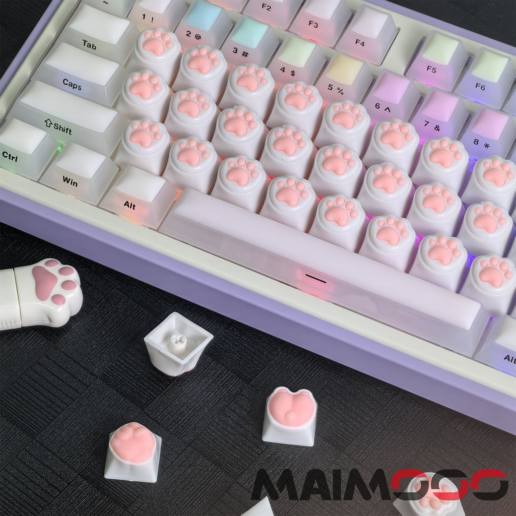 Cat Claw Keycap Mechanical Keyboard DIY Pink Keycaps Creative Super ...
