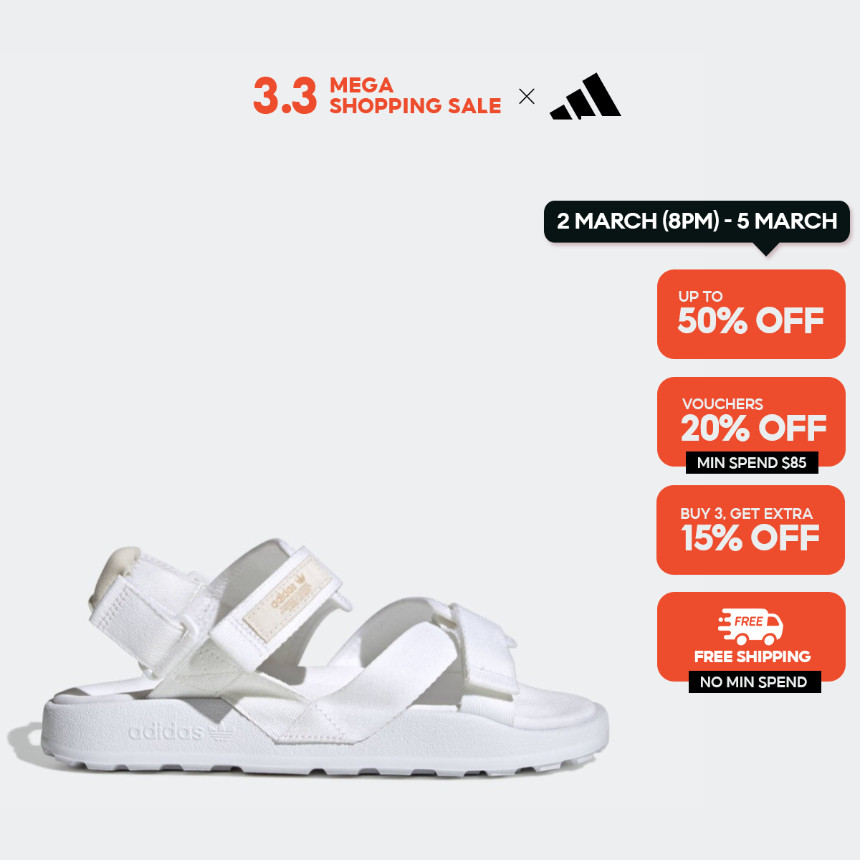 adidas Lifestyle Adilette Adventure Sandals Women White HQ4242 | Shopee ...