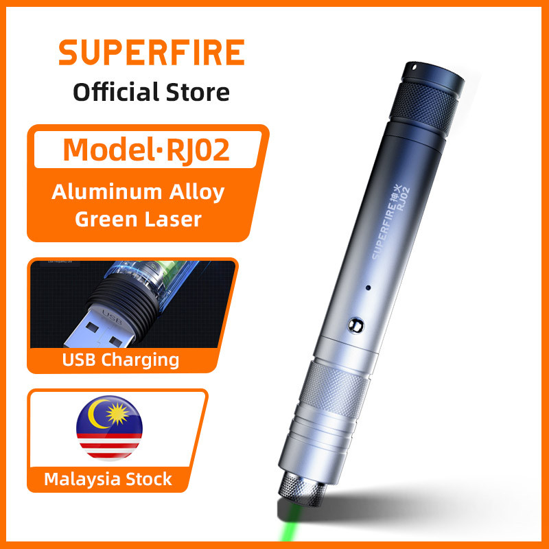SUPERFIRE RJ02 Green Laser Torchlight Rechargeable Laser Pointer ...