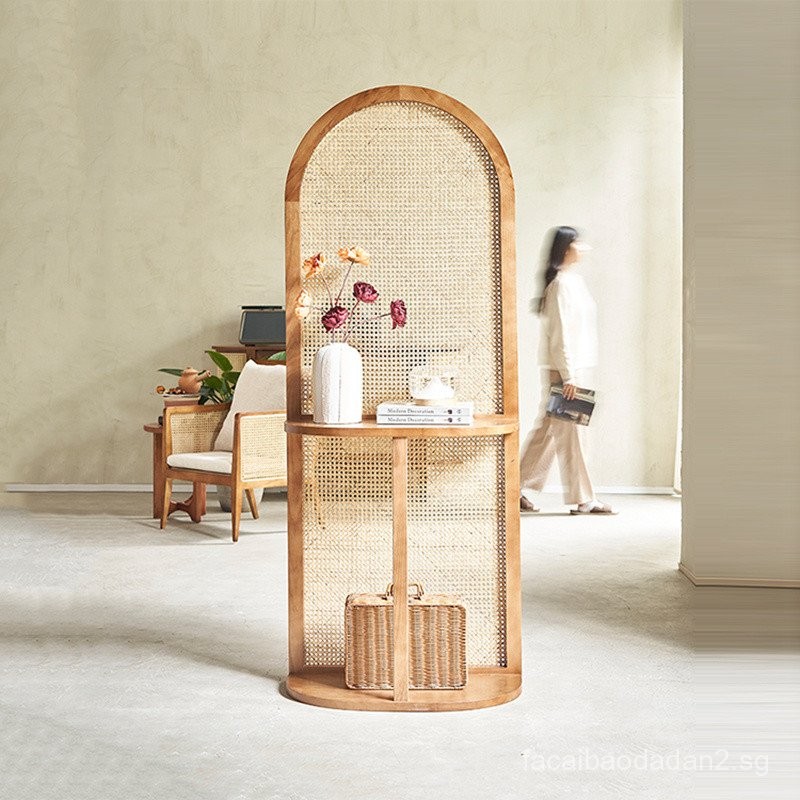 Nordic Rattan Screen Partition for Home Entrance, Living Room, Bedroom ...