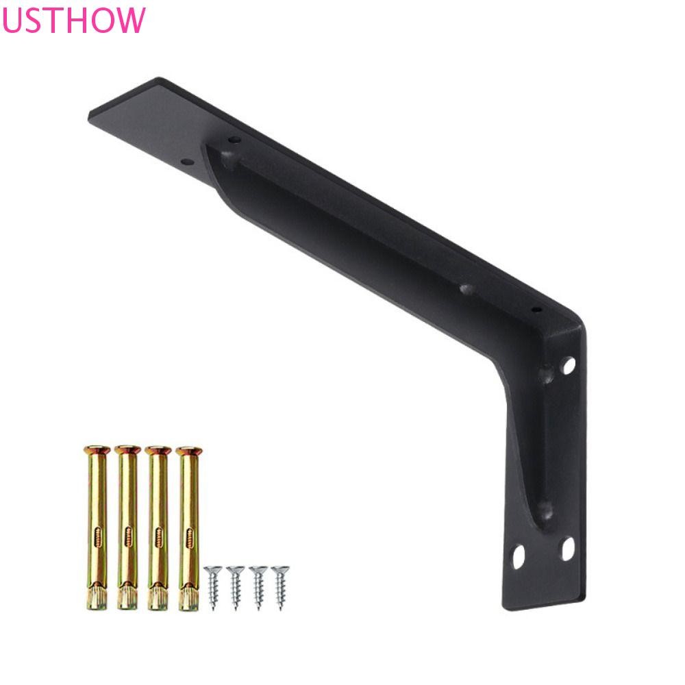 USTHOW Floating Shelf Brackets, L Shaped Heavy Duty Tripod Shelf ...
