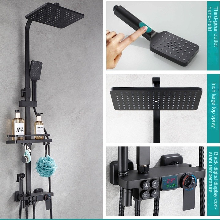 [Sg Sellers] Smart Constant Temperature Shower Set shower set with rain ...