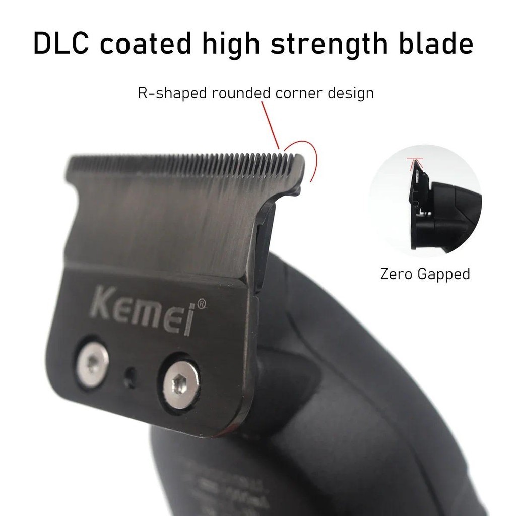 Professional Men's Hair Trimmer Kemei KM-2293 - 7500RPM Zero Gapped ...