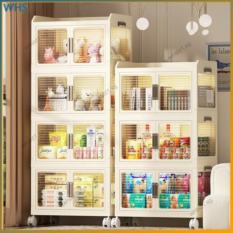 Folding storage box storage cabinet free installation household ...