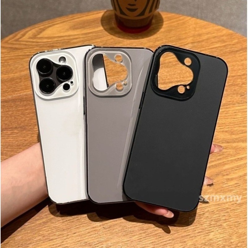 Anti-fingerprint Electroplated Matte PC Phone Case for iPhone 15 14 13 ...