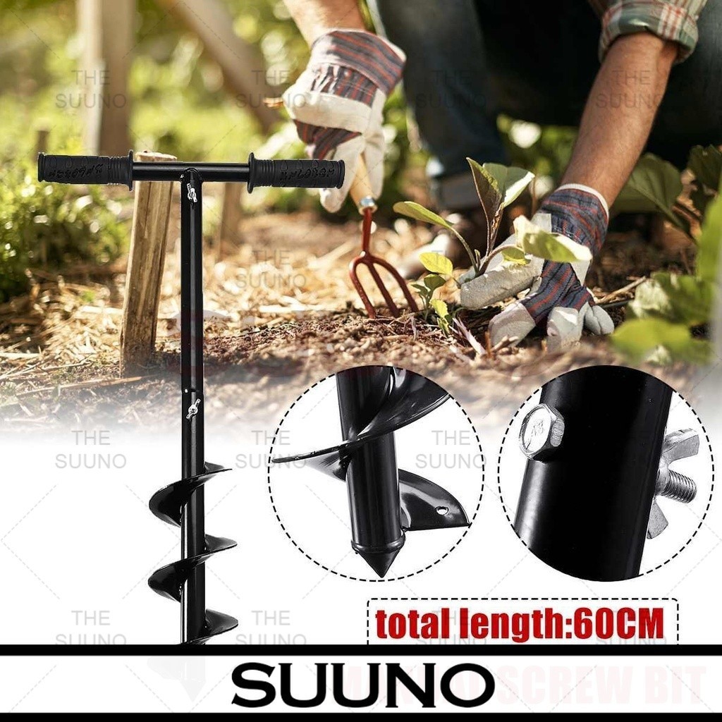 Manual Hand Drill Digger Earth Auger 60cm 3.9" Digger Post Hole Hand ...