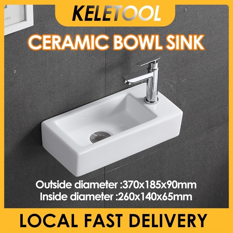 Ceramic Hand Wash Basin Polish Square Washbasin Small Sink Bowl Mini ...