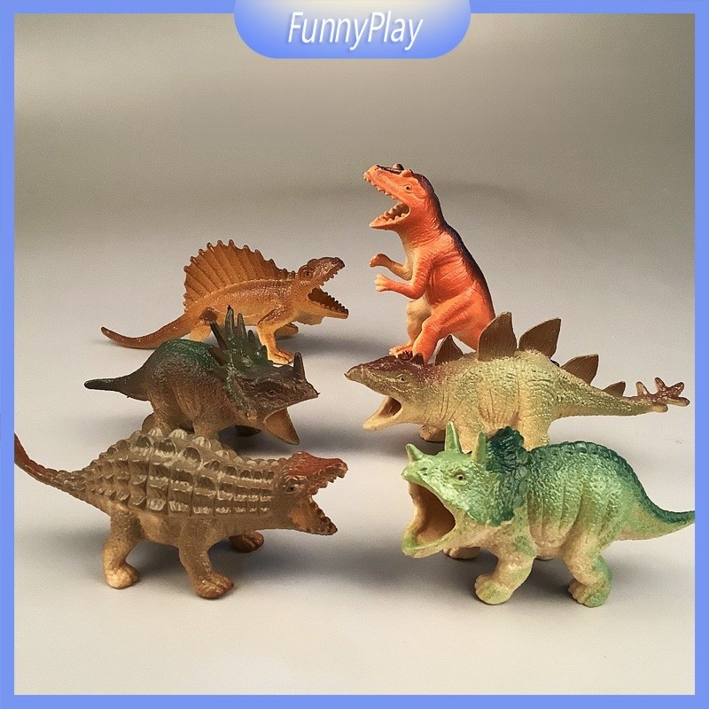 6pcs Mini Realistic Dinosaur Toy For Boys Animals Tyrannosaurus Rex ...