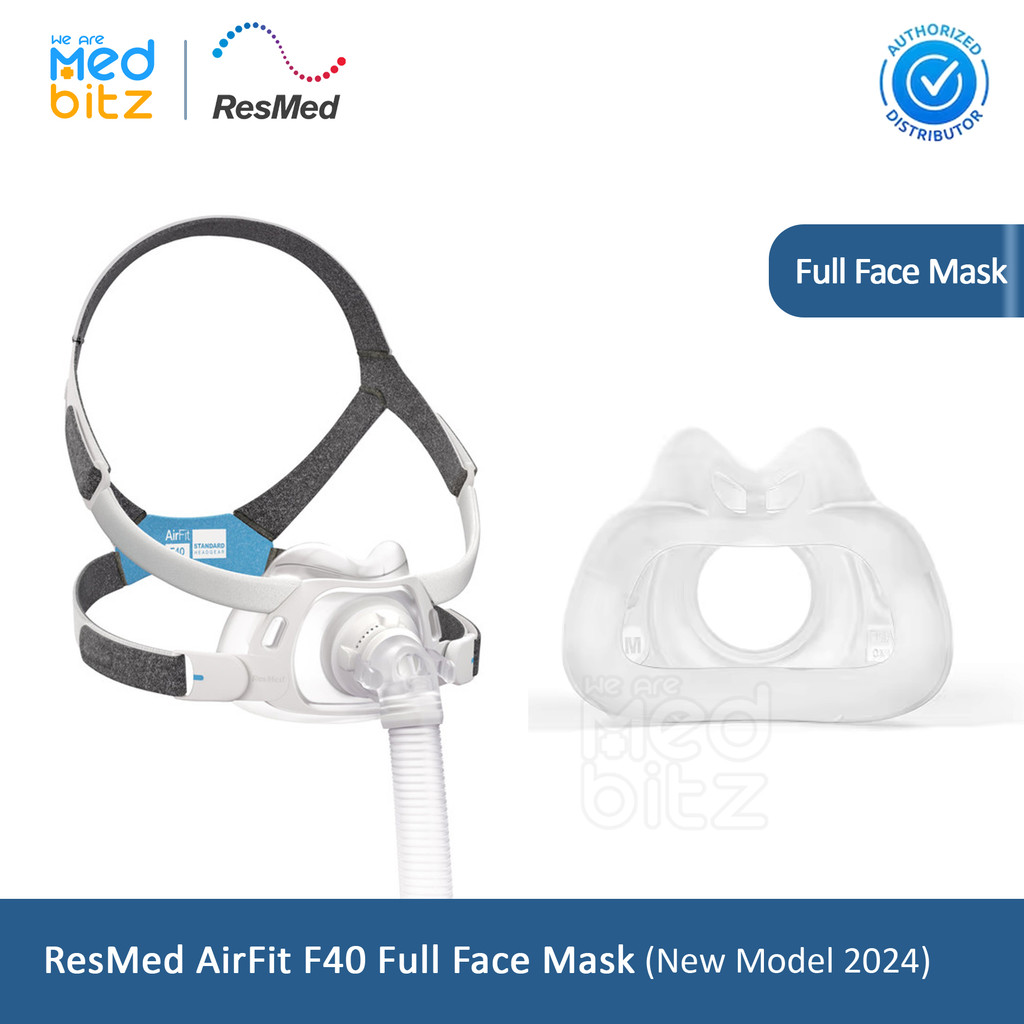 2025 NEW MODEL!! ResMed F40 CPAP Full Face Mask for APAP BiPAP | Shopee ...