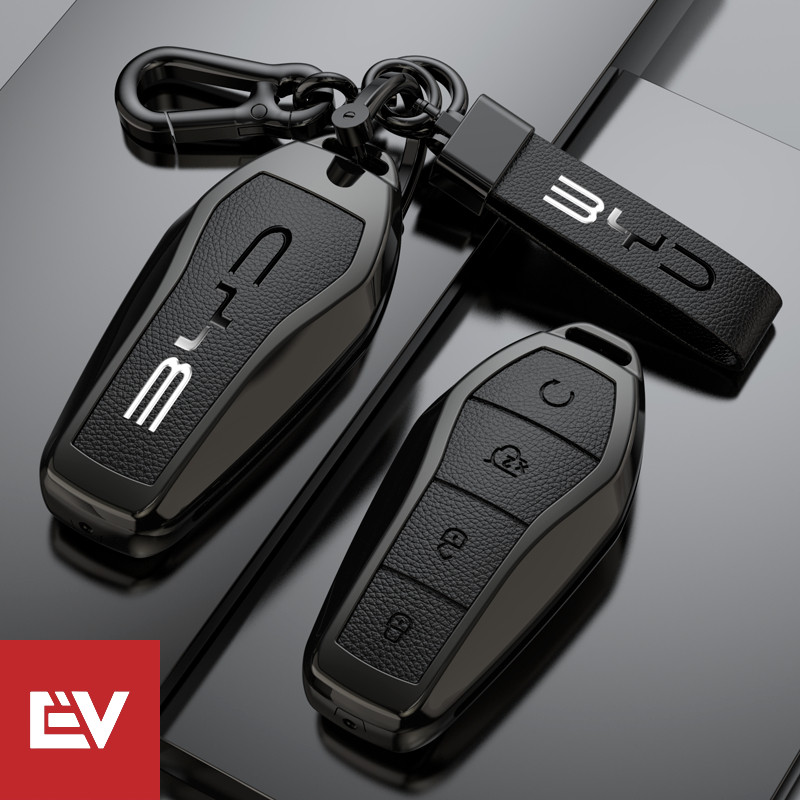 For BYD Key Cover Zinc Alloy Leather Texture For [M6(eMAX7)][M9(eMAX9 ...