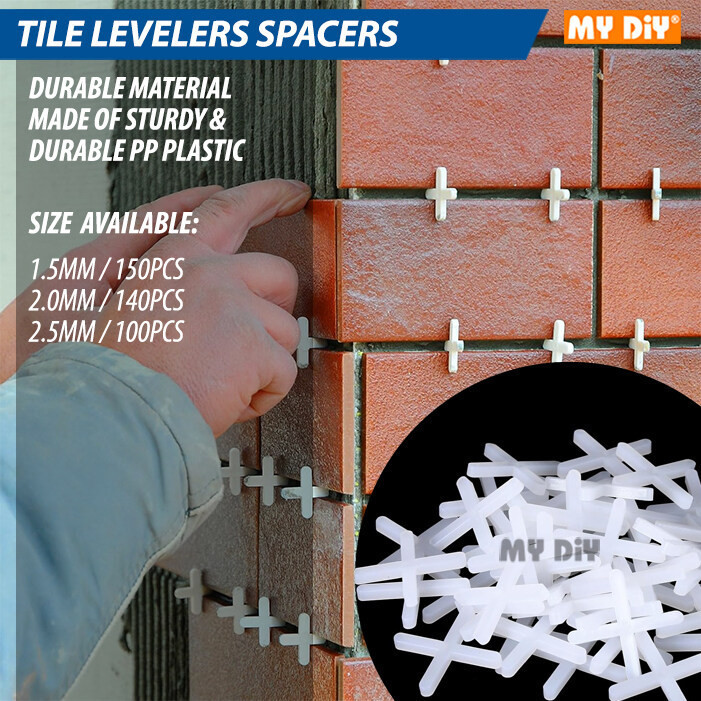 1.5MM / 2.0MM / 2.5MM WHITE TILE SPACERS WALL FLOOR TILE PLASTIC CROSS ...