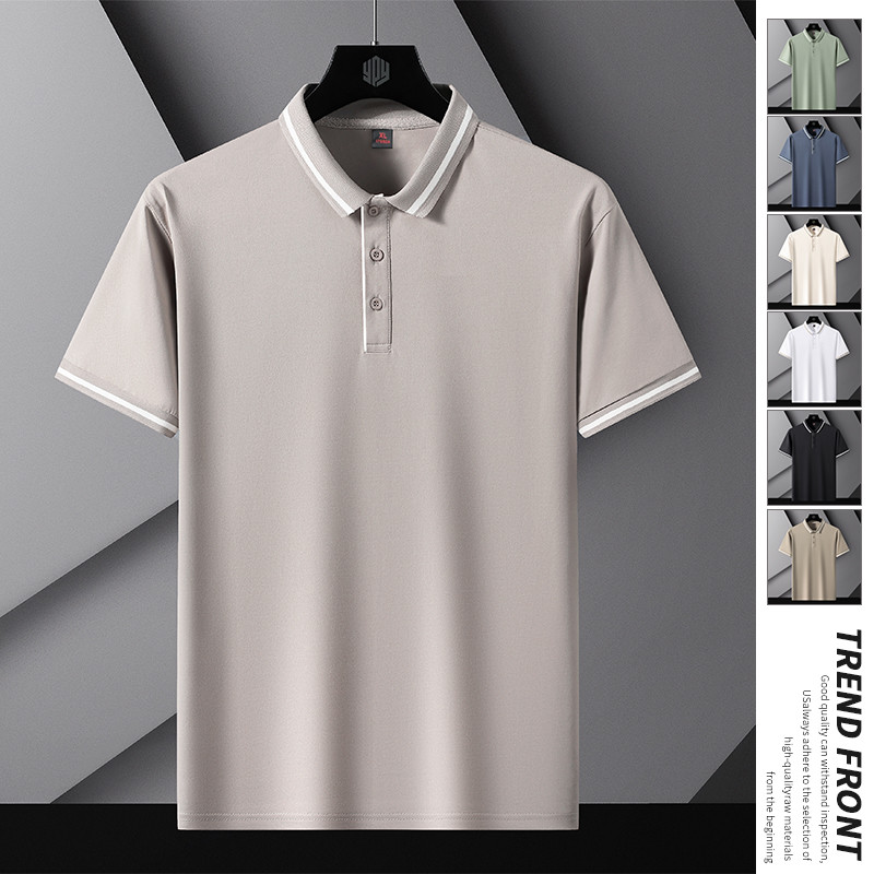 M-8XL Plus size POLO shirt Men's loose POLO short sleeve top Plus size POLO shirt short sleeve ...