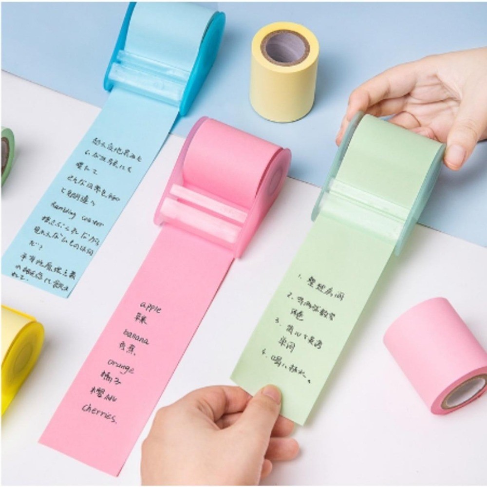 Cute Sticky Note 8 Meters with Adhesive Tape Holder Tearable Post-it ...