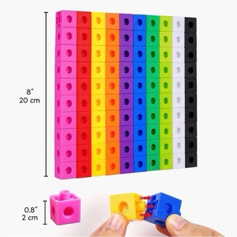 [100cubes+ Cards] Math Linking Cubes Number Blocks Building Block ...