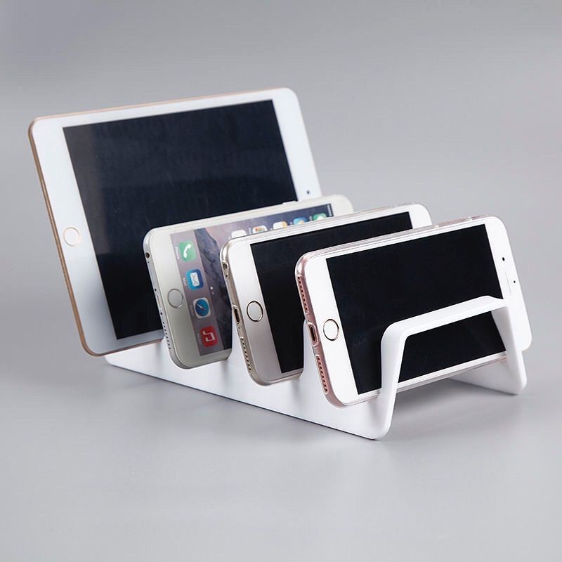 Mobile Phone Holder Multiple Charging Acrylic Transparent Multi-Port ...