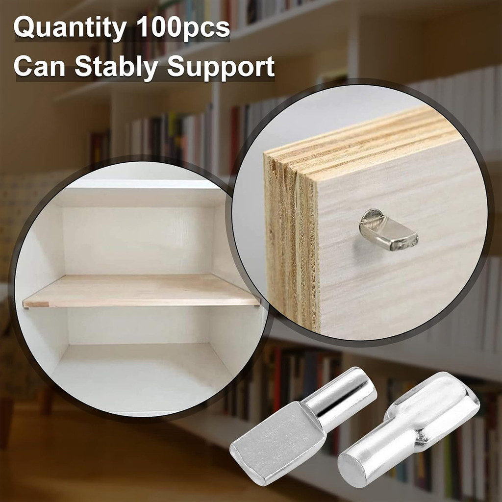 5mm Shelf Cleat Shelf Support Pins Nickel Plated Metal ShelfCleat ...