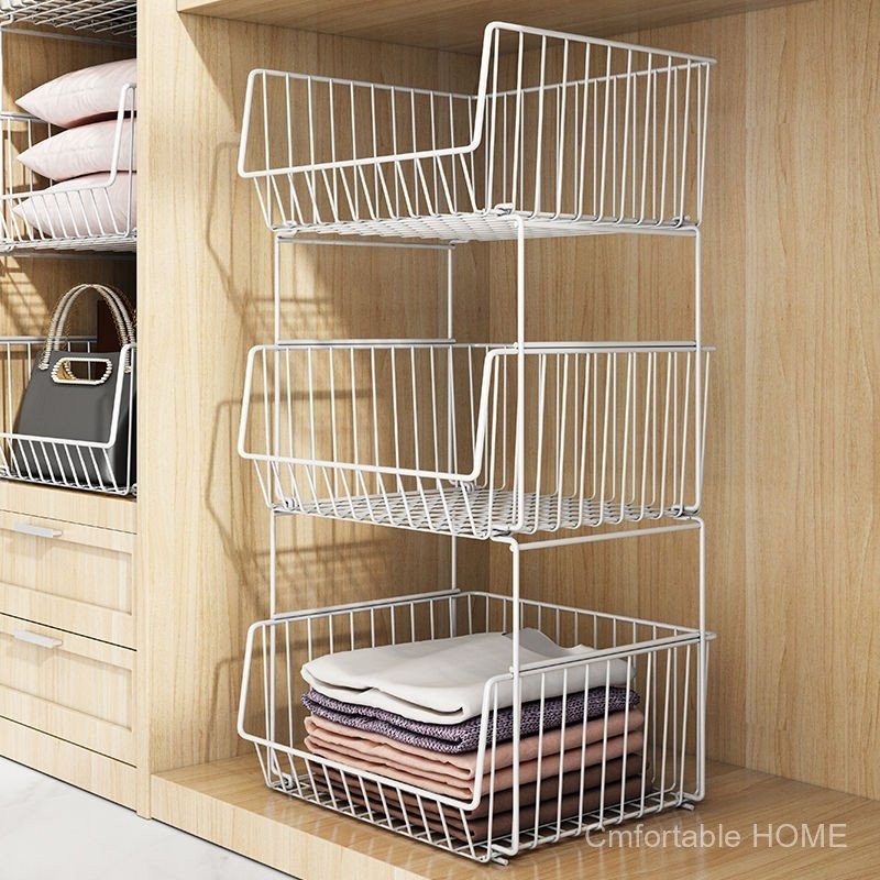 Wardrobe Storage Box Layered Artifact Finishing Box Household Clothes ...