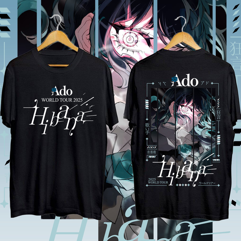 2025 Tshirt NEW!!! ADO Hibana World Tour 2025 t-shirt Black And White ...