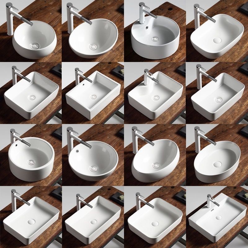 Counter Basin Square Wash Basin Home Balcony Art Basin round Small Size ...