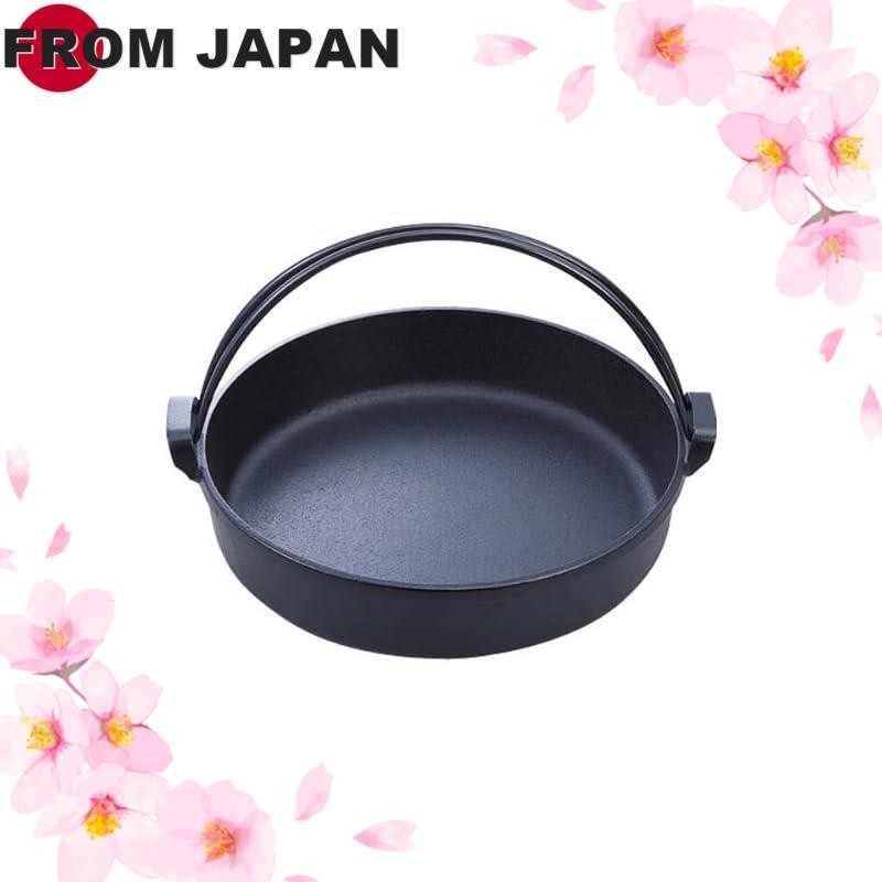 Iwachu Iwachu Sukiyaki Pot Nambu Tsuru-tsuki 18 with black grill I.D. 18cm, IH compatible, Nambu ...