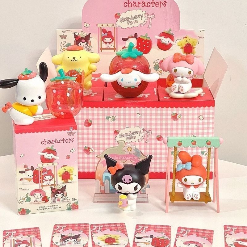 Sanrio Hello Kitty Melody Action Figurines Cute Cartoon Kuromi Doll ...