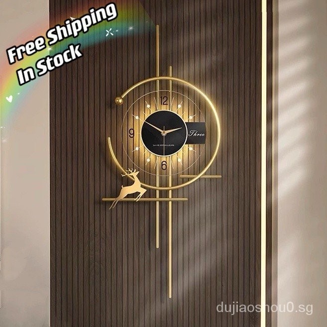【SG In stock】Home Silent Wall Clock Acrylic Creative clock Modern Art ...