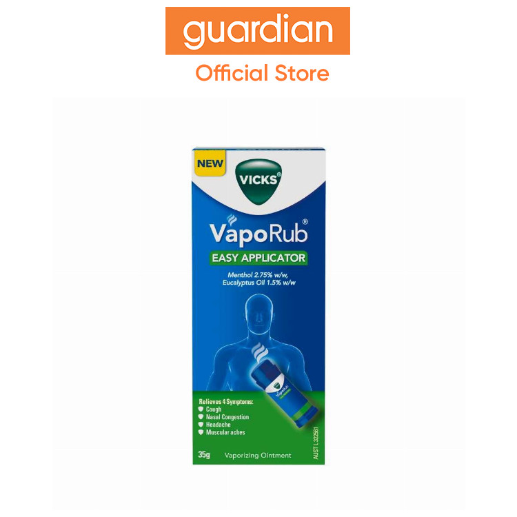 Vicks VapoRub Easy Applicator for Cough and Cold Symptoms (35g stick ...