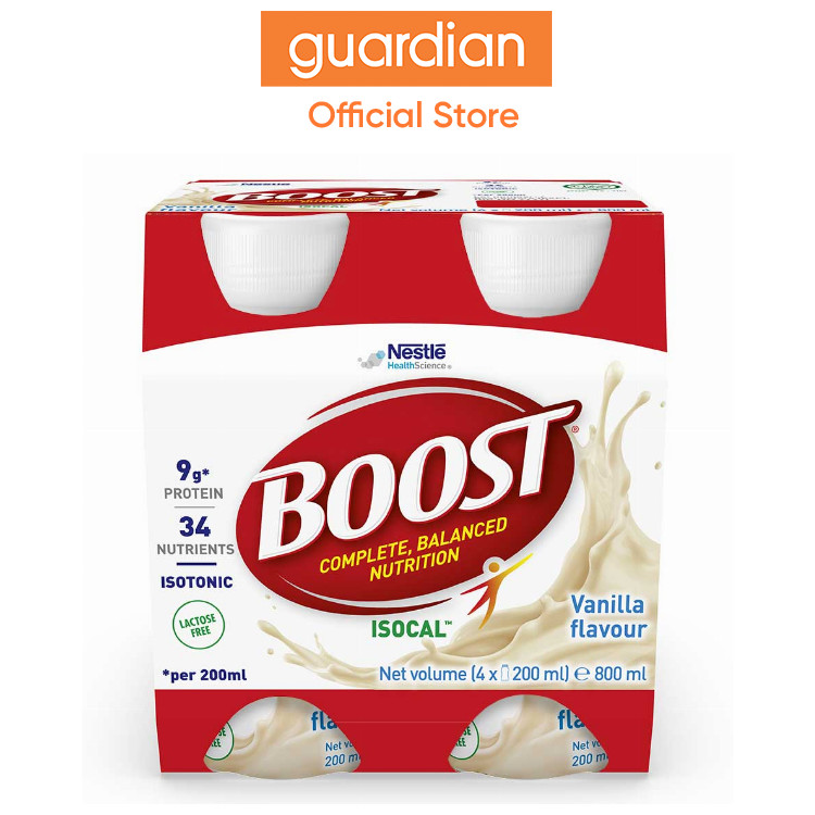 Boost Isocal Liquid Nutritional Supplement 4x200ml High Protein Energy ...