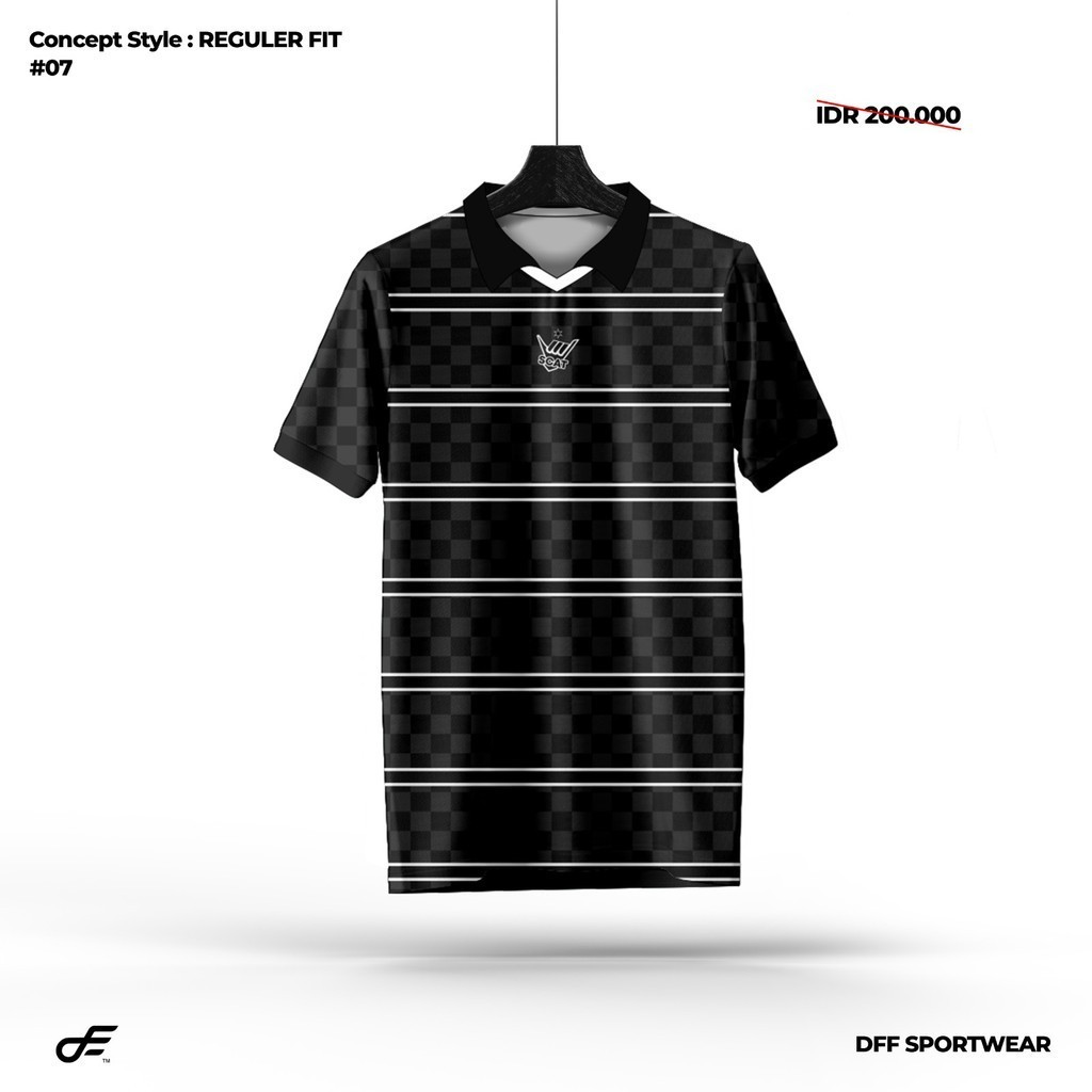 HITAM Dff SPORTWEAR - BLACK Plaid SIGNATURE BLACK JERSEY FOOTBALLJERSEY ...