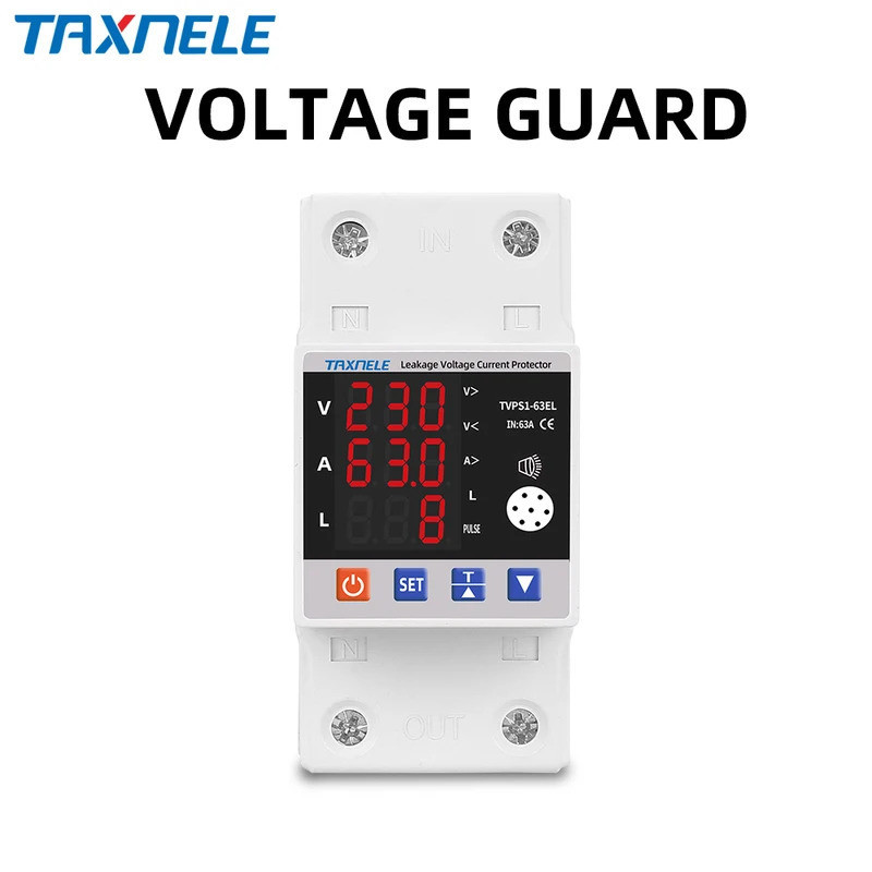 63A Earth Leakage Over Under Voltage Protector Relay Circuit Breaker ...