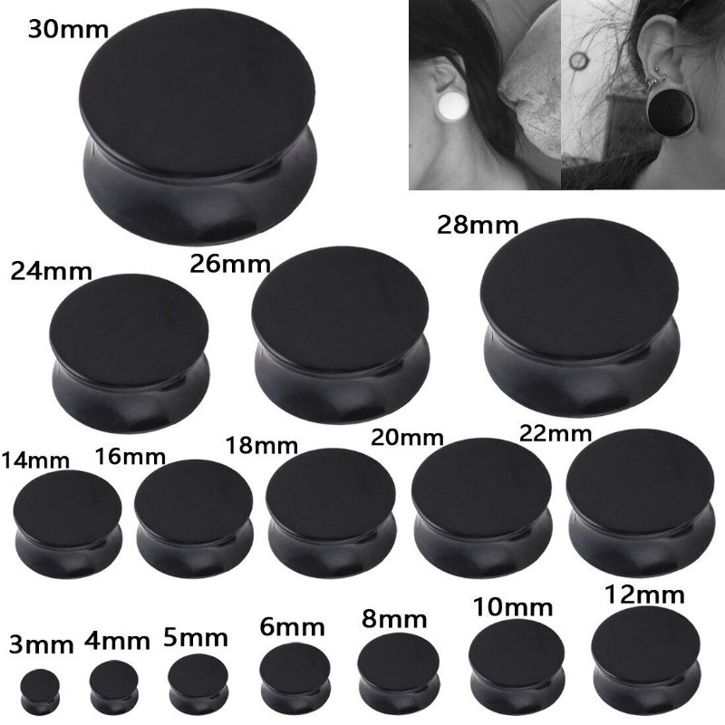 1 Pair Acrylic Ear Flesh Tunnels Ear Plug Expanders Lobe Stretcher 4mm ...
