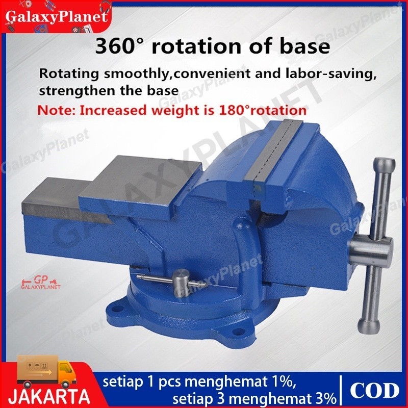 KAYU 360 ROTATING Vice CLAMP 5 inch WOODEN IRON CLAMP Bench Vice/Ragum ...