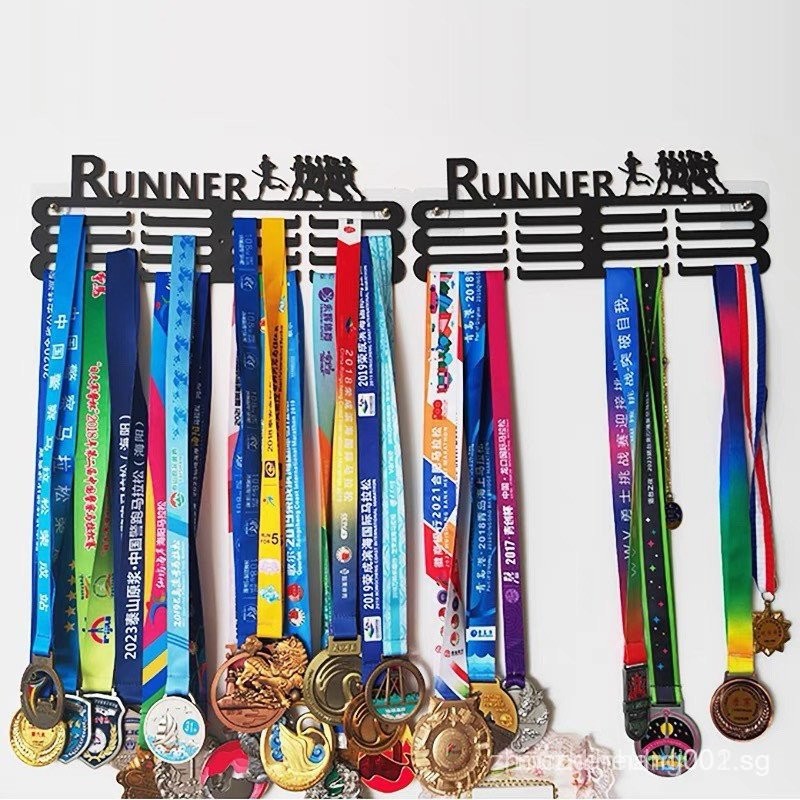 Marathon Medal Hook Hanging Rack Honor Wall Display Rack Punch-Free ...