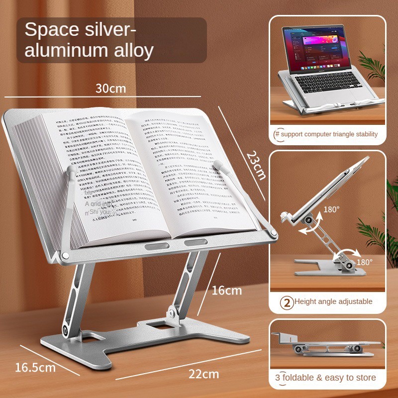 Adjustable Reading Frame Book Stand - Portable Bookshelf, Laptop Riser ...