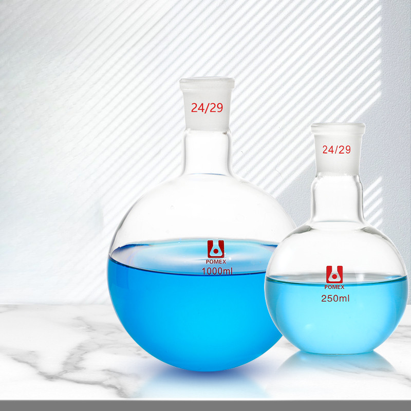 Single Mouth Round Bottom Flask Standard Mouth Flat Bottom Distillation ...