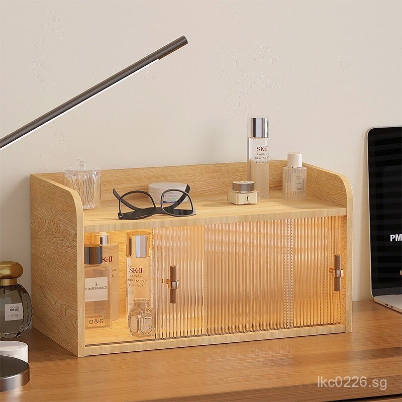 Tea Set Sliding Door Desktop Water Cup Acrylic Storage Cabinet Bowl ...