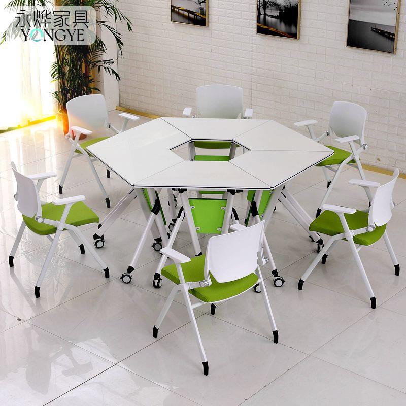 Foldable Training Table Conference Table Long Table Movable Office Desk ...