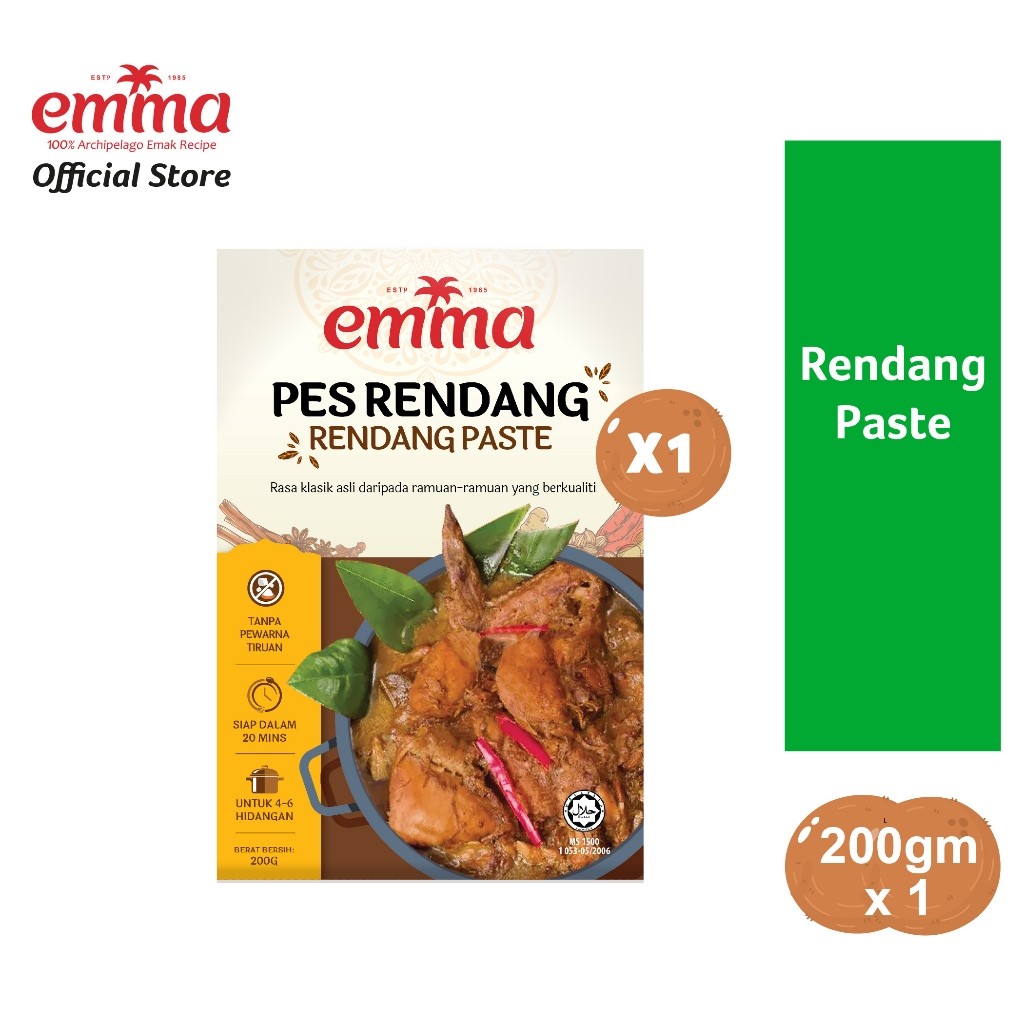 PES RENDANG AYAM DAGING RENDANG PASTE EMMA 200g | Shopee Singapore