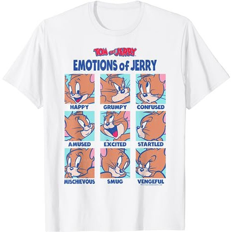 Tom And Jerry Emotions Of Jerry Box Up T-Shirt | Shopee Singapore