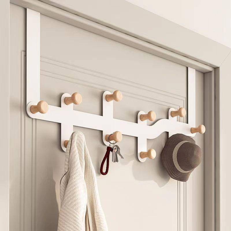 Clothes hanger behind bedroom door without punch door entrance door ...