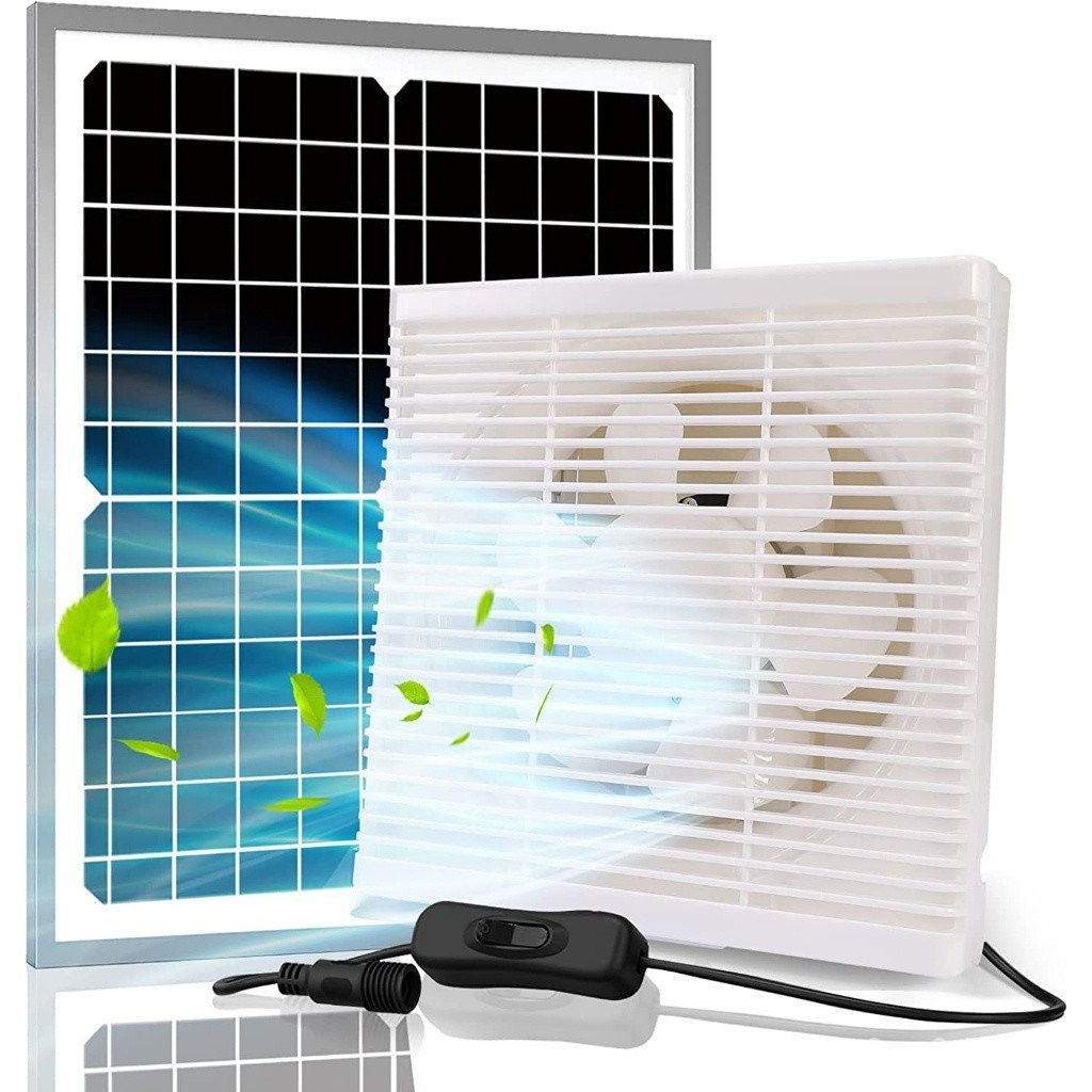 【In stock】Cooling and cleaning solar fan, 17W/20W waterproof solar ...