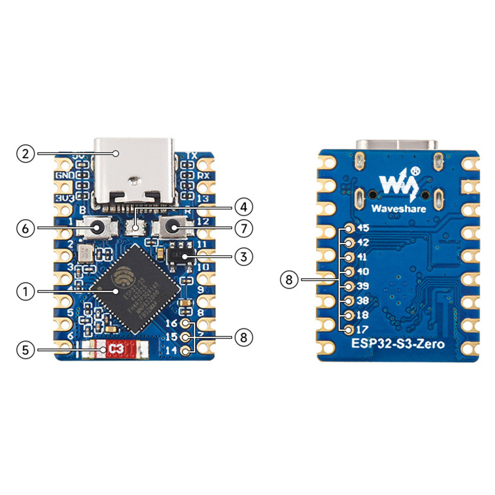 FE# ESP32-C3-Zero ESP32-S3-Zero Mini Development Board Support 2.4GHz Wi-Fi and [anisunshine.sg ...