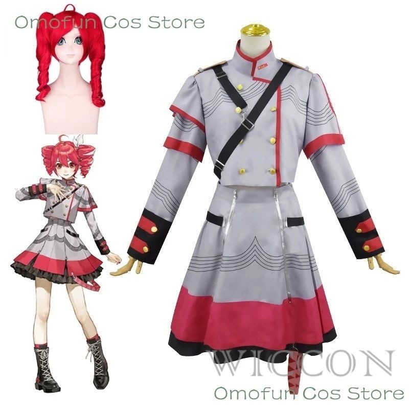 Kasane Teto Cosplay Anime Vtuber Costume Synthesizer V Teto's Wigs ...