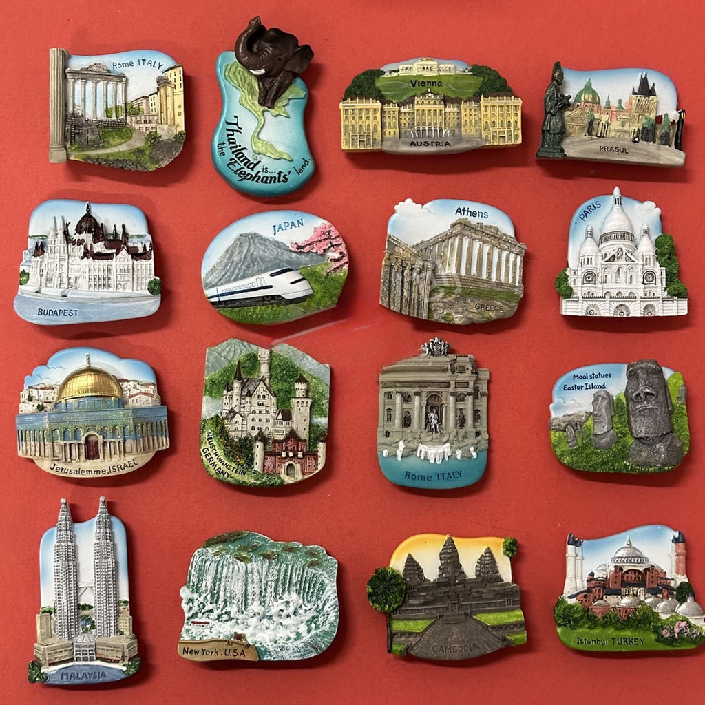 Refrigerator Magnetic Paste New World Countries Cambodia Angkor Czech ...